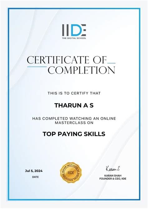 Tharun A S On Linkedin Top Paying Skills Iide The Digital School