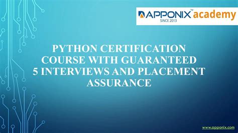 Python Certification By Apponix By Apponix Technologies Issuu