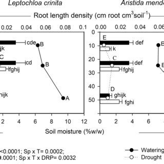 Root length density RLD cm root cm³soil and soil moisture w w Download Scientific