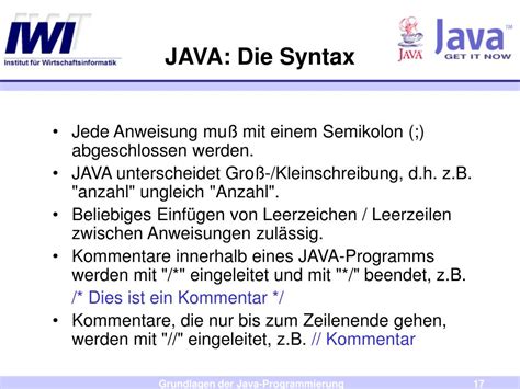 Ppt Einführung In Die Programmierung In Java Ag Ss 2003 Powerpoint Presentation Id 4023613