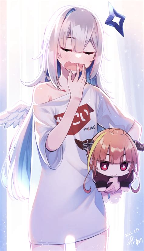 Amane Kanata And Kiryu Coco Hololive Drawn By Hikawa Shou Danbooru