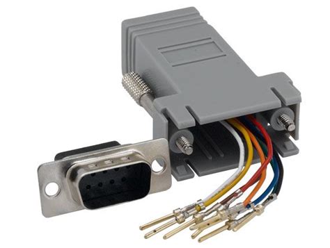 DB9 Male To RJ 45 Modular Adapter