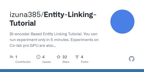 Github Izuna385entity Linking Tutorial Bi Encoder Based Entity Linking Tutorial You Can Run