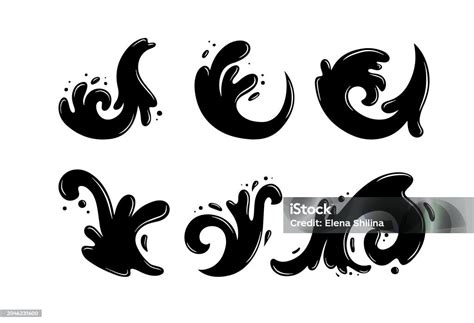 리퀴드 스플래쉬 실루엣 물 또는 페인트 방울 튄 자국 및 물방울 스플래시 아이콘 0명에 대한 스톡 사진 및 기타 이미지 0명 개체 그룹 그래피티 Istock