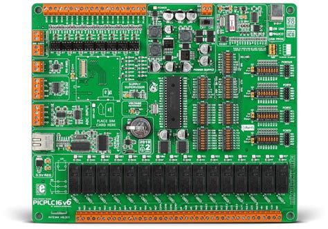 Picplc16 V6 Pic Plc Development Board With 16 Relays