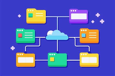 Premium Vector Illustration Of A Cloud Computing System Showing Network Connections Servers