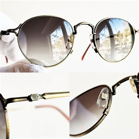 Takeo Kikuchi Vintage Sunglasses Oval Round Steampunk Gem