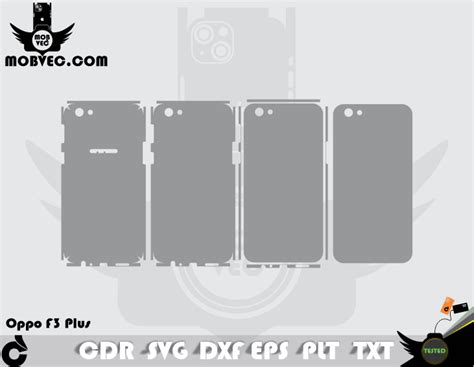 Oppo F Plus Skin Cut Template Vector Vectorgi Digital Market