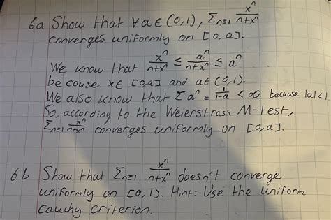 Uniform Convergence Of Series Raskmath