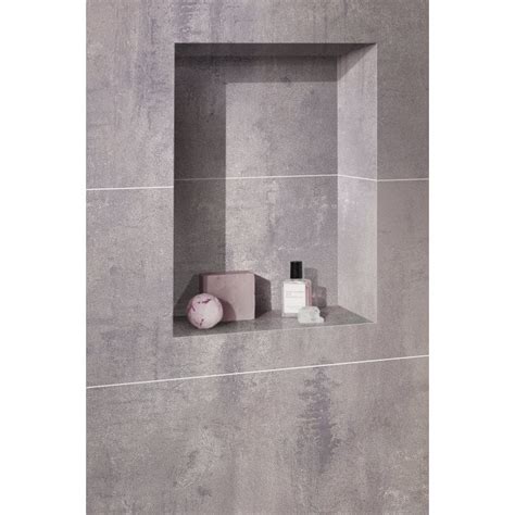 Berryalloc Wallandwater Panel 600x2400mm Satin Cement 600x300 Tile Pattern