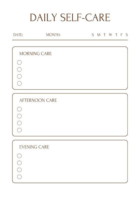Self Care Planner Printable Artofit