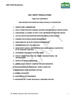 Fillable Online DRAFT RESOLUTIONS WORKING PAPERS GUIDEBest Practices For Writing A Board