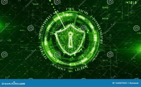 Hud And Shield Icon Of Cyber Security Digital Data Network Protection Future Technology