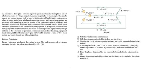 Solved An Unbalanced Three Phase Circuit Is A Power System