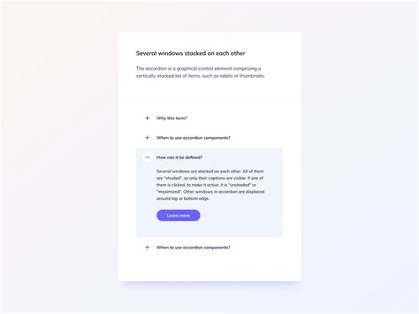 Accordion Ui Design By Ildiko Gaspar On Dribbble