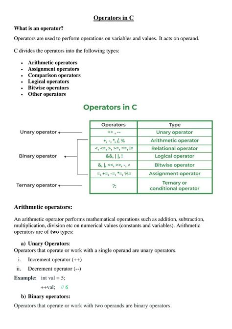 Solution Operators In C Studypool