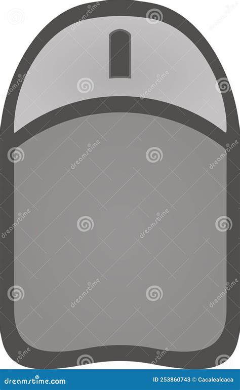 The Drawing Of A Grey Computer Mouse A Small Hardware Input Device Used By Hand Illustration