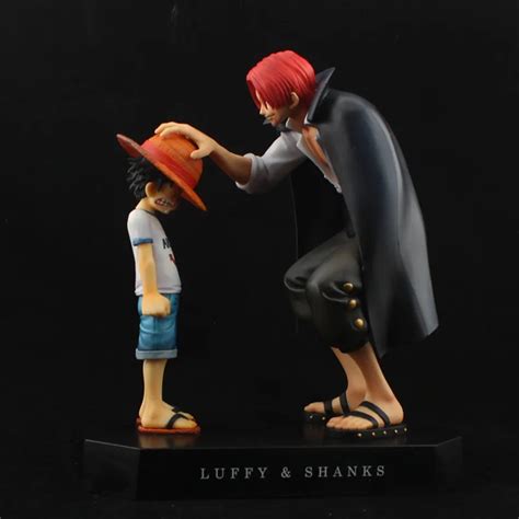 Apaffa 1pcs Japan Anime One Piece Luffy And Shanks Pvc Model Action Figure Straw Hat Luffy Model