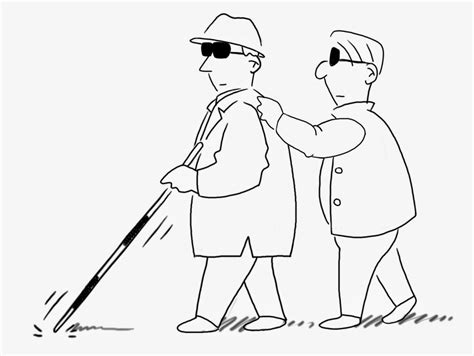 Blind Leading The Blind Having Eyesight Problems And Finding The Good