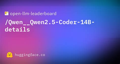 Open Llm Leaderboard Qwen Qwen Coder B Details Datasets At Hugging Face