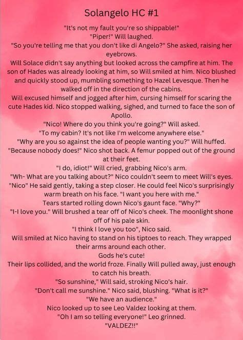 Headcanons Solangelo