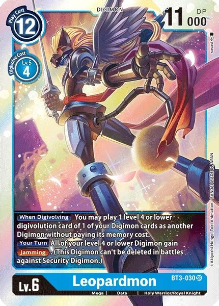 Leopardmon Release Special Booster Digimon Card Game