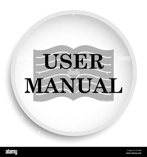 User Manual Icon User Manual Website Button On White Background Stock