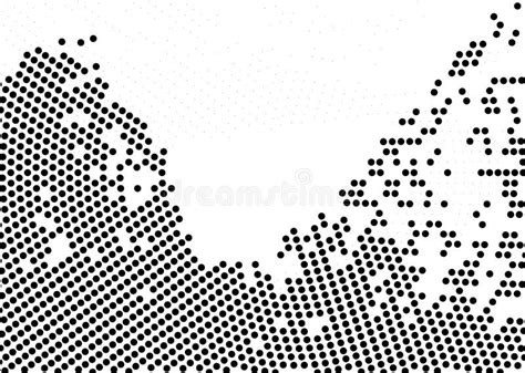 Halftone Monochrome Texture With Dots Minimalism Black And White Background For Posters
