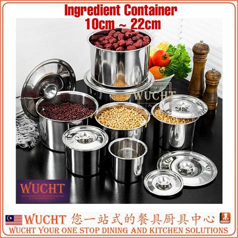 【wucht】10 ~ 22cm Stainless Steel Condiment Container With Lid Bowl With Lid Condiment Holder 10 【wucht】10 ~ 22cm Stainless Steel Condiment Container With Lid Bowl With Lid Condiment Holder 10