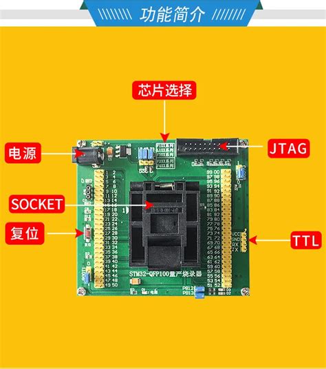 Gd32 Stm32 64 Pin Chip Burn In Downloader Test Isp Serial Port Programming Socket Ic Burn In