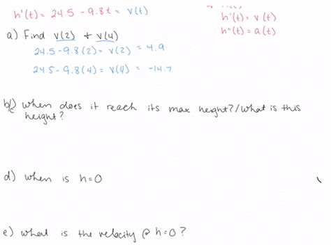 SOLVED A Projectile Is Fired Vertically From A Point M Above The Ground So That Its Height