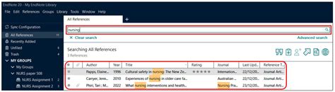 Searching And Sorting Your References Endnote Guide Apa Referencing Guide Sit Library