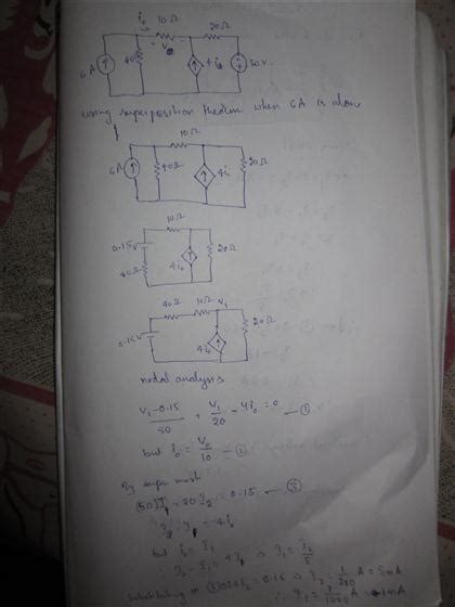 Solved Use The Superposition Principle To Find And In The Circuit