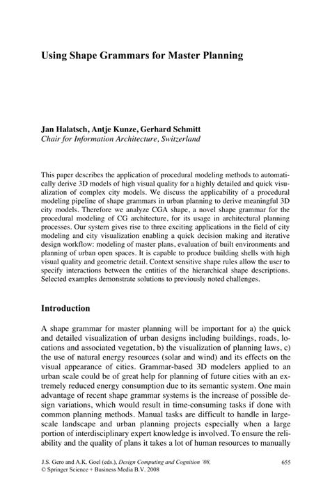 Pdf Using Shape Grammars For Master Planning
