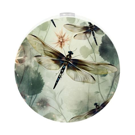Dragonfly Led Night Lights Two Pack Induction Light Control Abs
