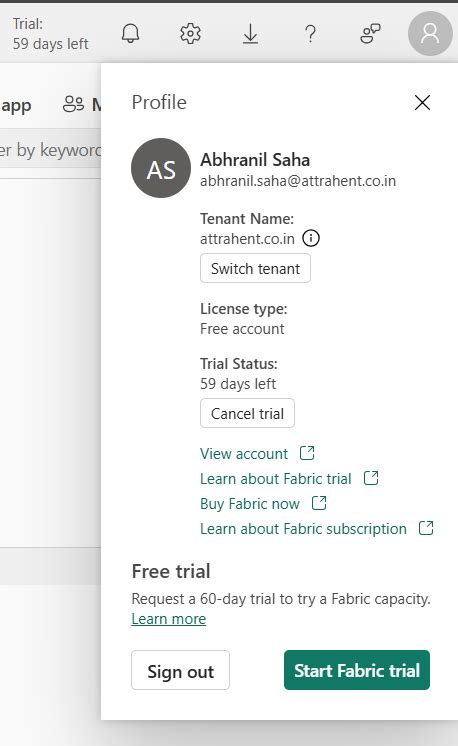 Solved Fabric Trial Not Getting Activated Microsoft Fabric Community