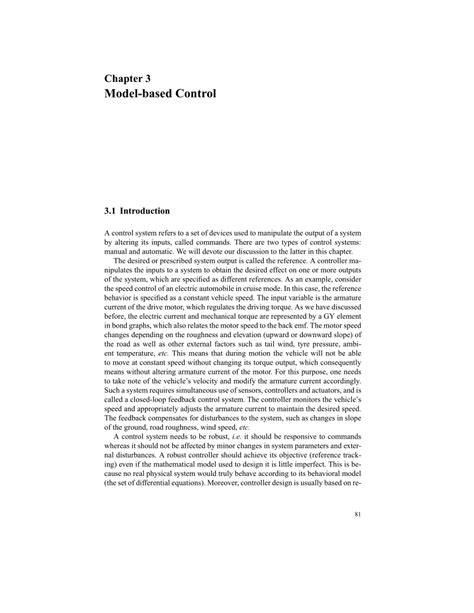 Pdf Model Based Control