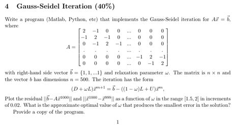 4 ﻿gauss Seidel Iteration 40 Write A Program