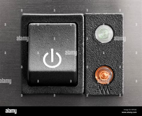 The Power Button Close Up Stock Photo Alamy