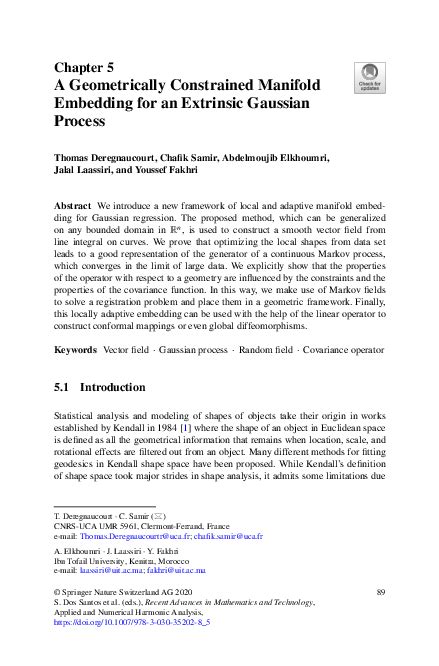Pdf A Geometrically Constrained Manifold Embedding For An Extrinsic Gaussian Process