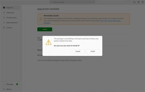 ubuntu app center agora permite instalar pacotes deb baixados