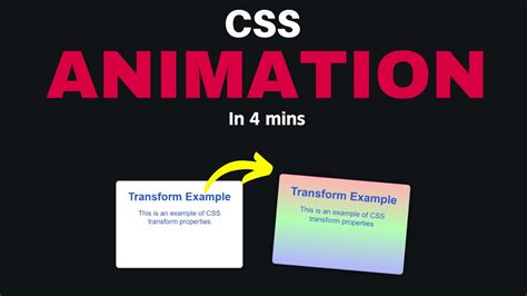 Css Animation In 4 Minutes Create Stunning Card Animations With Transform Property Youtube