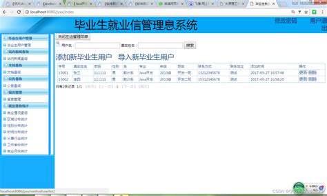Javaweb基于ssh开发大学毕业生就业信息管理系统开题报告论文ppt 毕业设计 Csdn博客