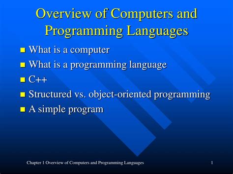 Ppt Overview Of Computers And Programming Languages Powerpoint Presentation Id
