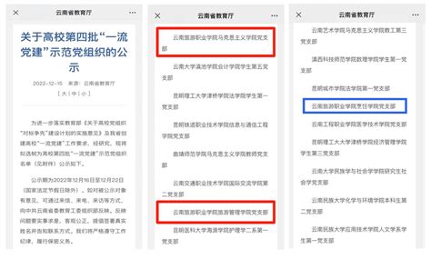 喜讯：学院3个党支部入选高校第四批“一流党建”示范党组织 云南旅游职业学院