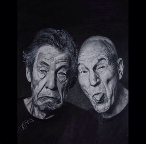 Magnificent Graphite Drawing Of Ian Mckellen As Magneto