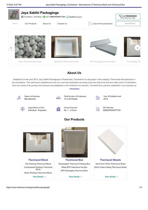 Packing Thermocol Block For Packaging At ₹ 16 Piece In Coimbatore Id 2851265664312