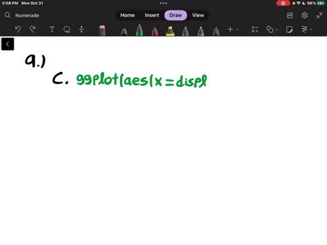 Solved R Programming Coding 1find One Continuous Feature In Mtcars