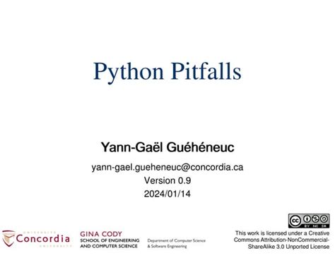 Some Pitfalls With Python And Their Possible Solutions V09 Pdf