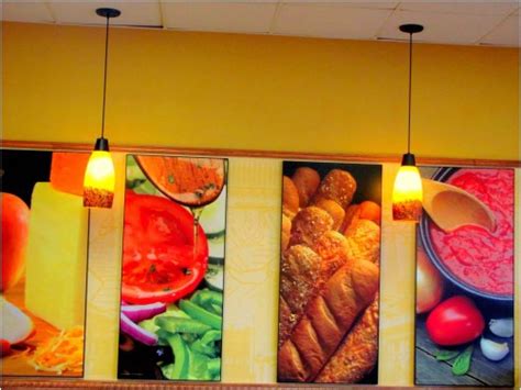 Subway Restaurant Wall Art With Decor Lamp Lights Redgage